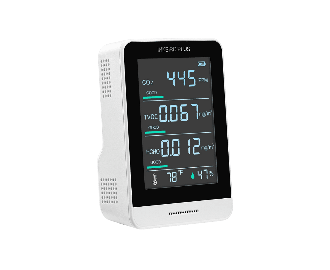 "InkbirdPlus AK3 Real-Time Air Quality Monitor: Accurate CO2, TVOC, Formaldehyde, Temperature ...