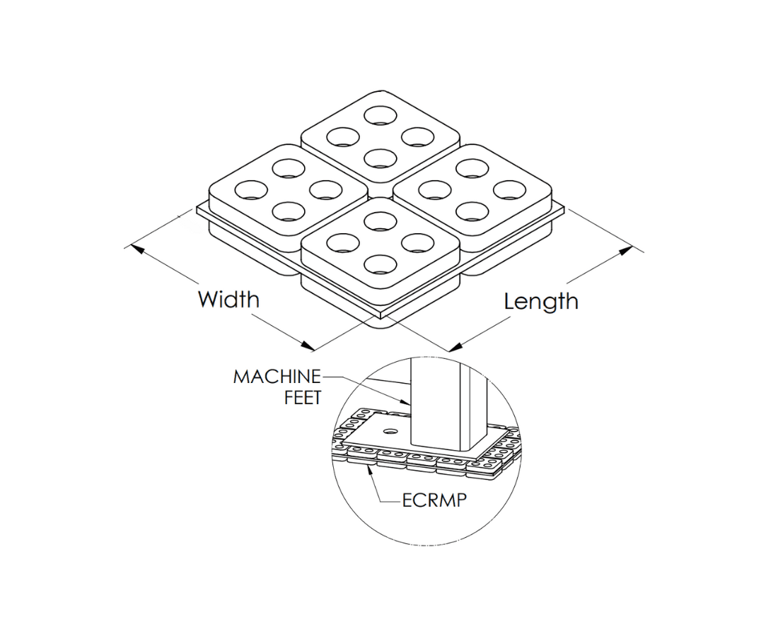 Heavy Duty Anti-Vibration Rubber Pad Waffle Type | MEP Global